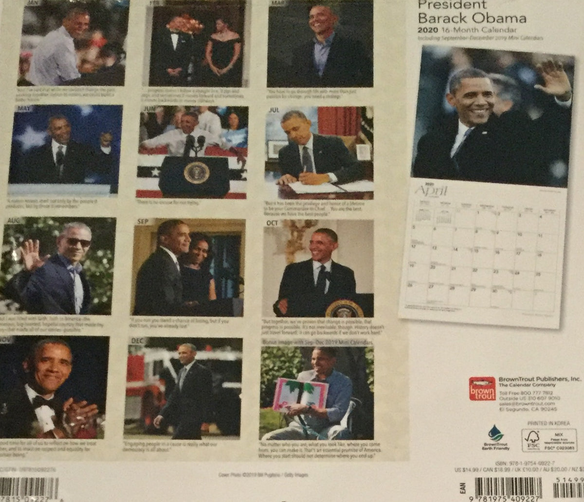 President Barack Obama 2020 Wall Calendar – Yakubs Collections